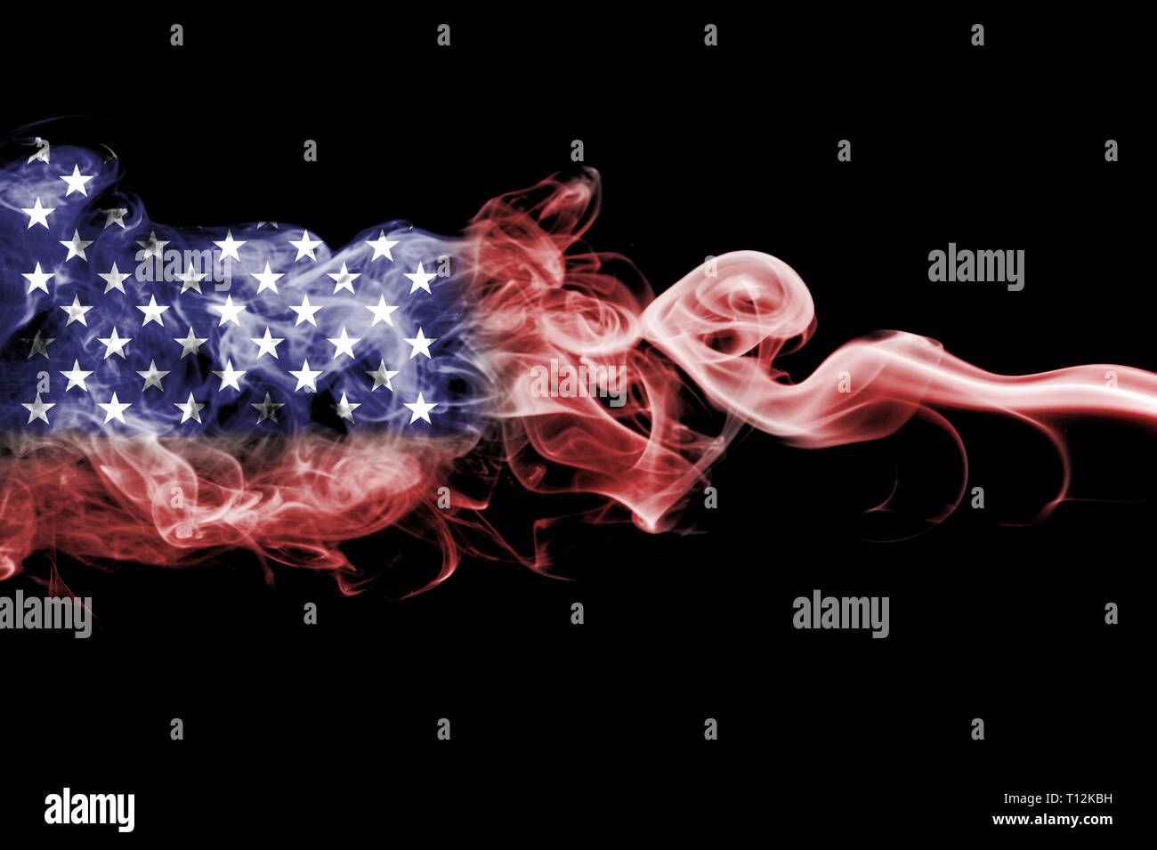 United States of America smoke flag, US flag Stock Photo - Alamy