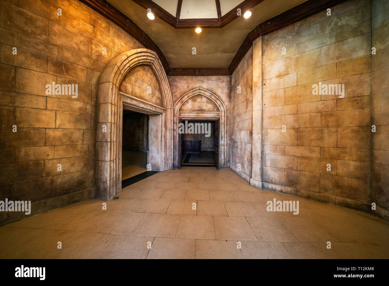 Inside hall of an old building at the Du Dome square and the French ...