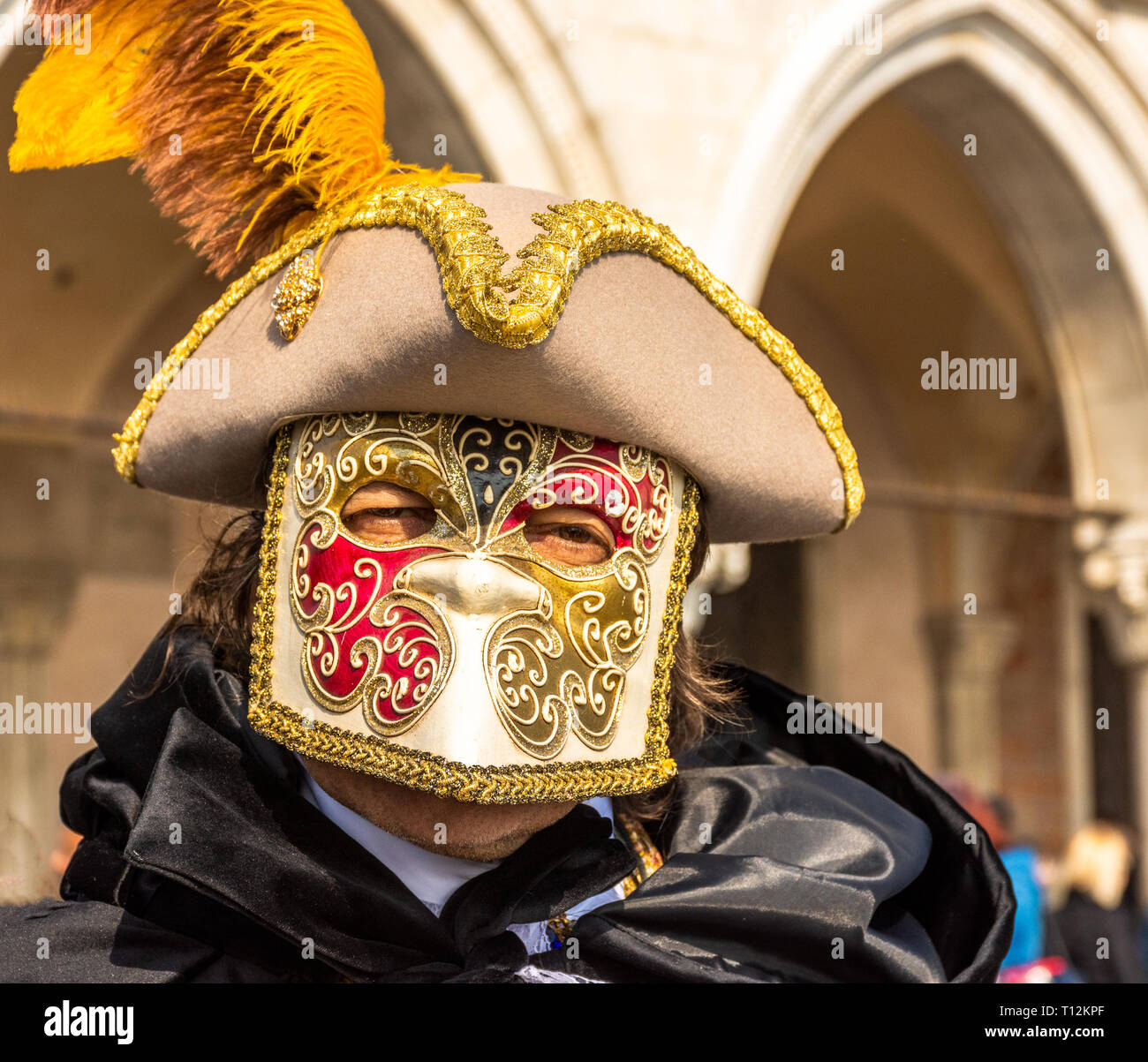 Italy, Venice, 2919 carnival, typical masks, beautiful clothes, posing ...