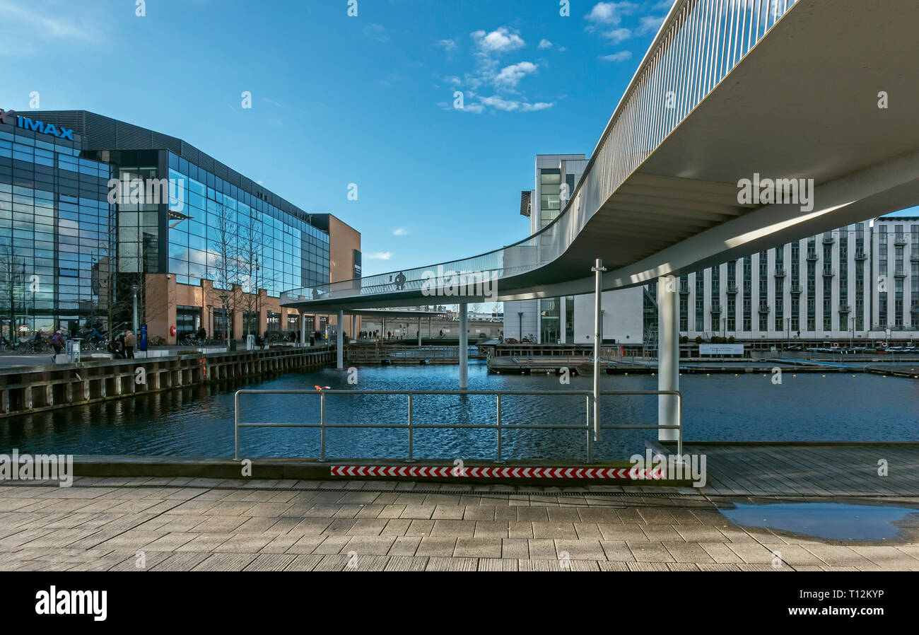 Cykelslangen bicycle bridge at Fisketorvet Kalvebod Brygge Copenhagen ...