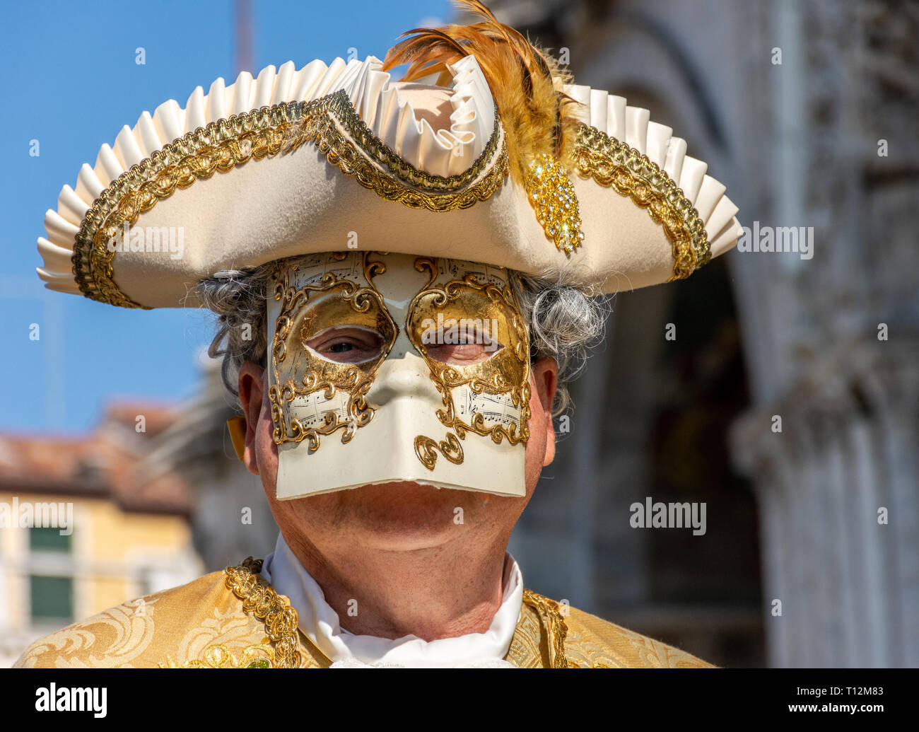 Italy, Venice, 2919 carnival, typical masks, beautiful clothes, posing ...