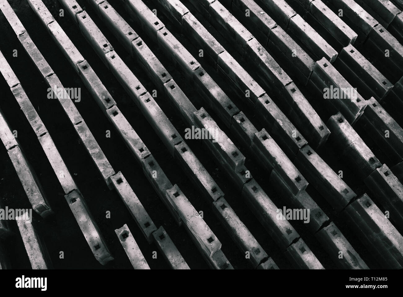 Concrete blocks for construction. Rectangular blocks of concrete Stock ...