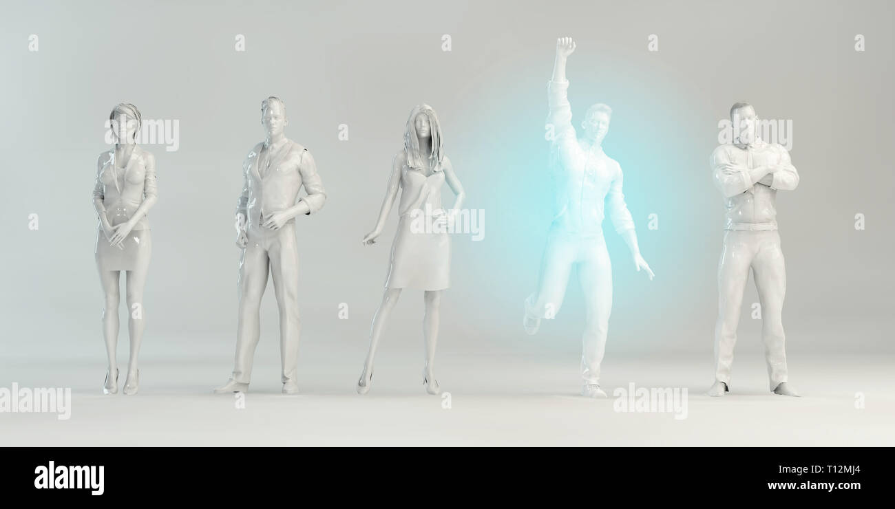 Empowered Business Individual Person Successful and Celebrating Stock ...