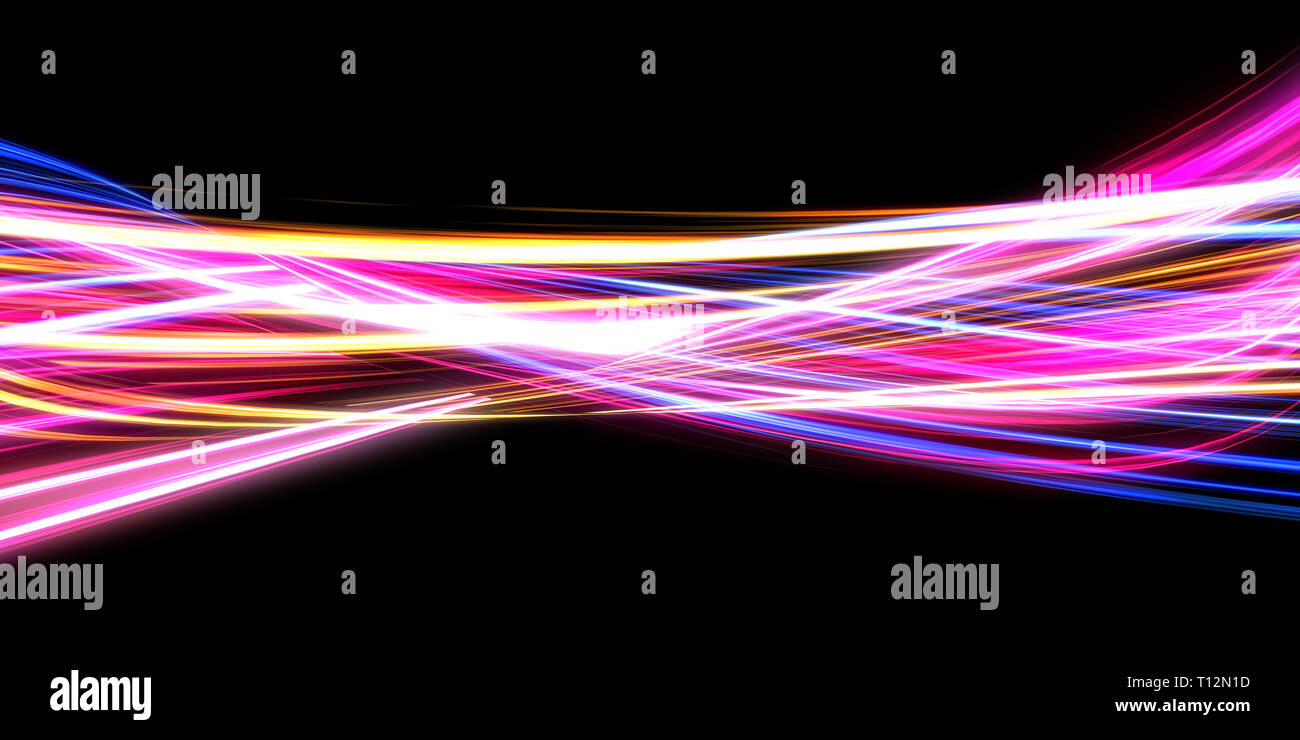 Technology and Connection Concept of Moving Energy Stripes Stock Photo ...