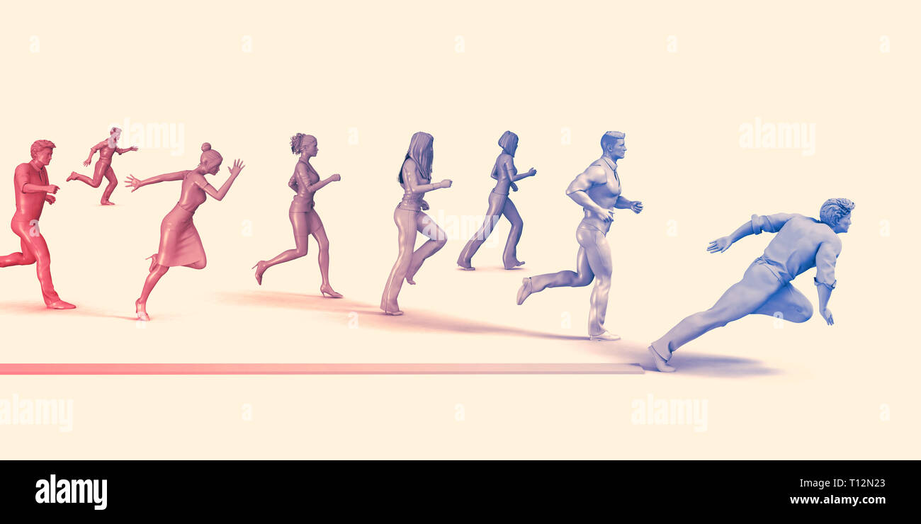 Career Development and Business People Running in a Race Stock Photo ...