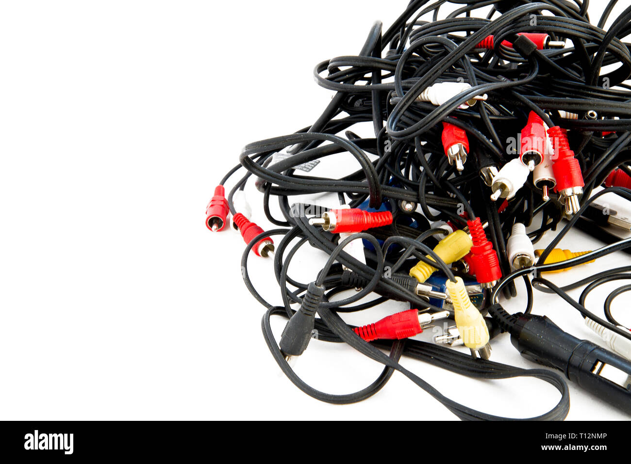 Computer wires tangle hi-res stock photography and images - Alamy