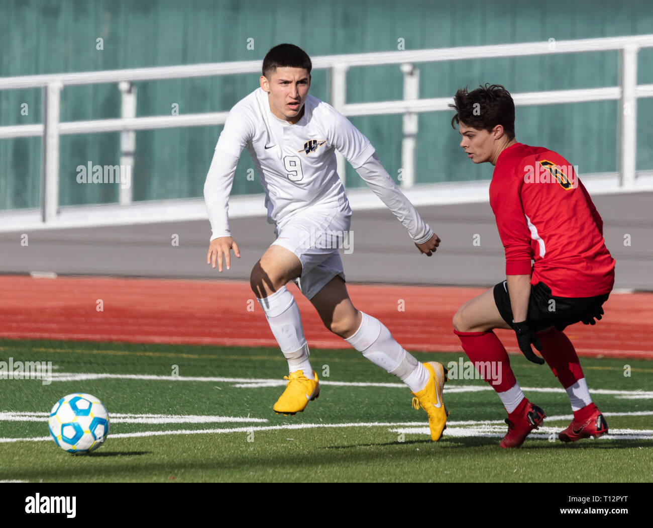 Soccer game with Chico vs. Ygnacio Valley in Chico, California Stock ...