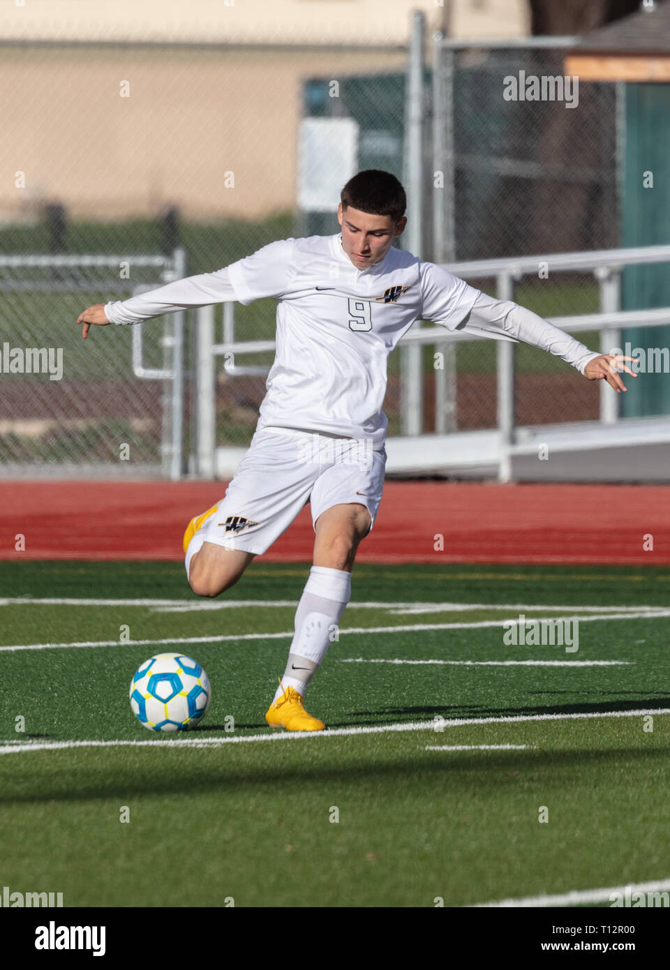 Soccer game with Chico vs. Ygnacio Valley in Chico, California Stock ...