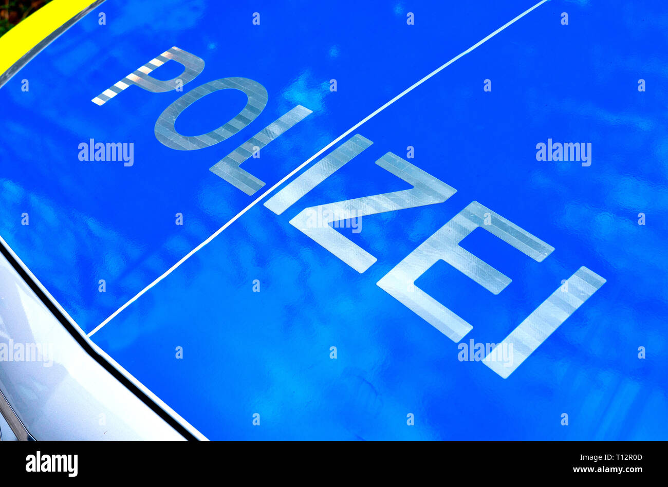 Germany, Polizei, Police, Directional Sign Stock Photo - Alamy