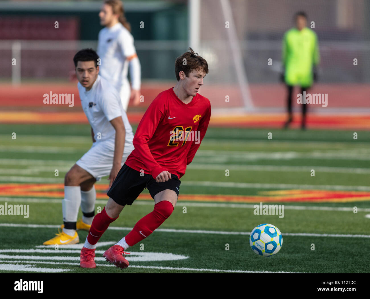 Soccer game with Chico vs. Ygnacio Valley in Chico, California Stock ...