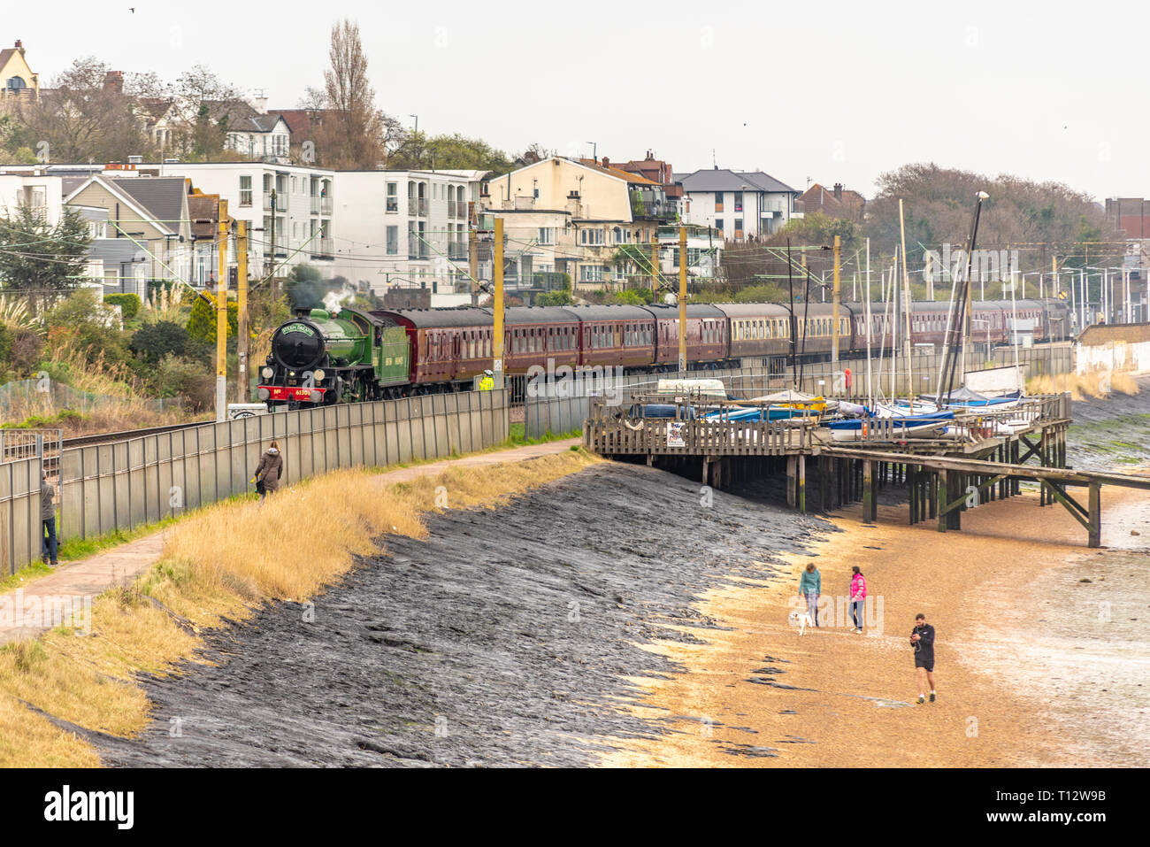 Steam special train pulled by B1 class locomotive 61306 Mayflower ...
