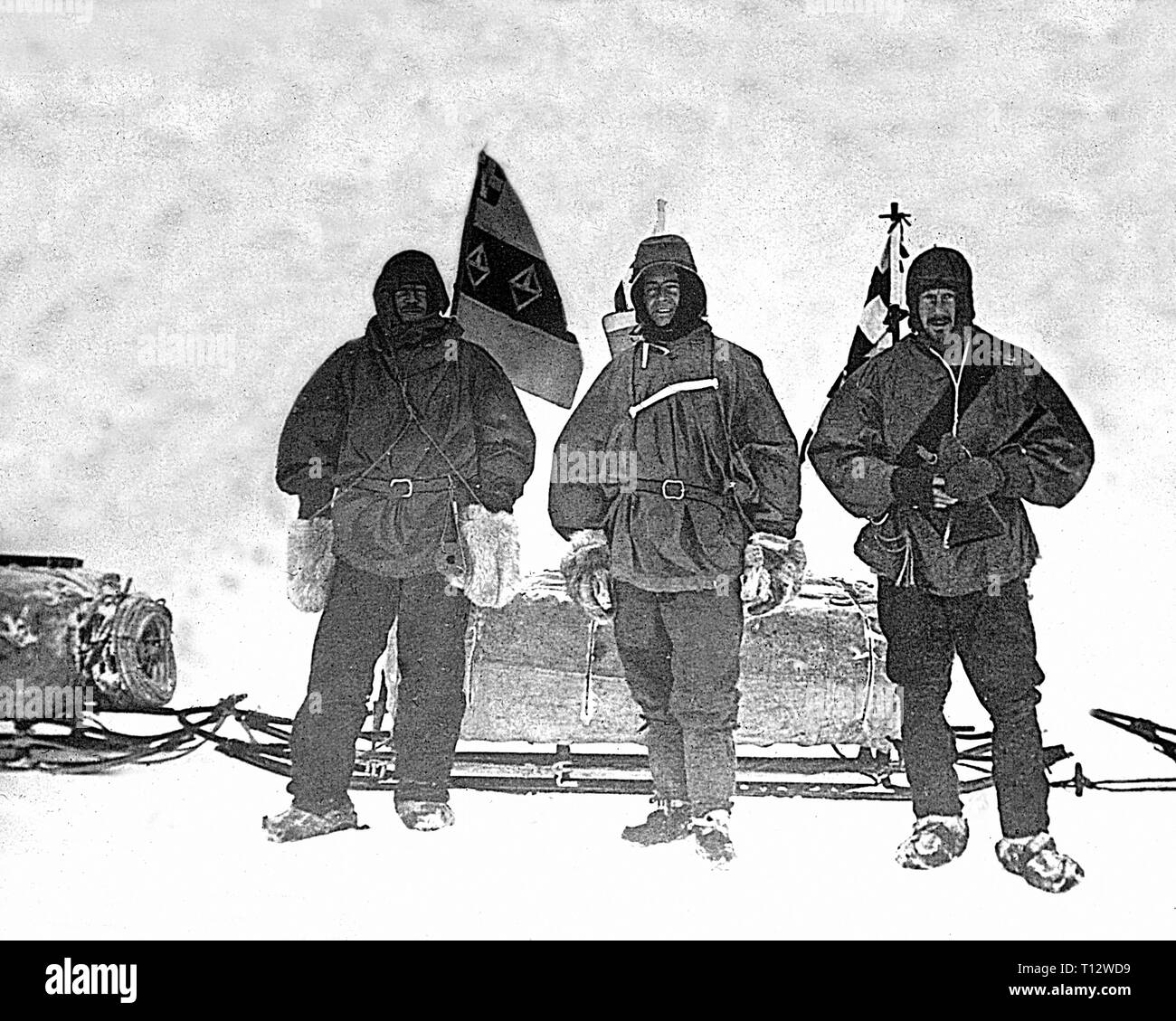 Shackleton, Scott and Wilson Stock Photo - Alamy