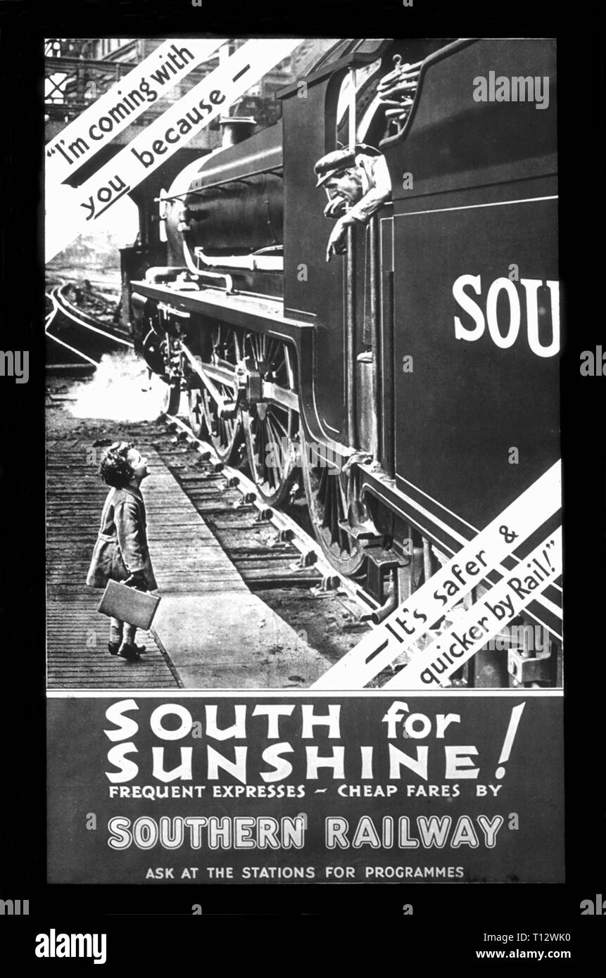 Southern railway poster hi-res stock photography and images - Alamy
