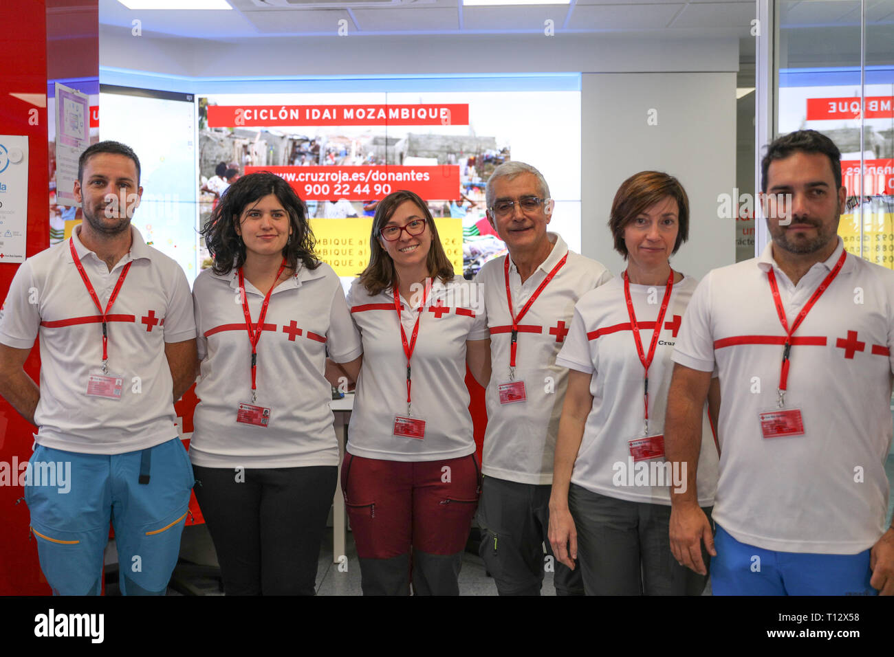 The Red Cross team that will go to Mozambique with humanitarian aid to ...