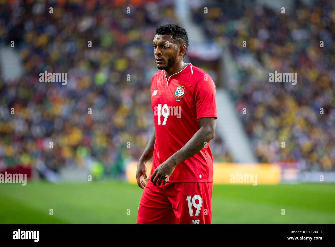 Panama player Alberto Quintero seen in action during the friendly ...