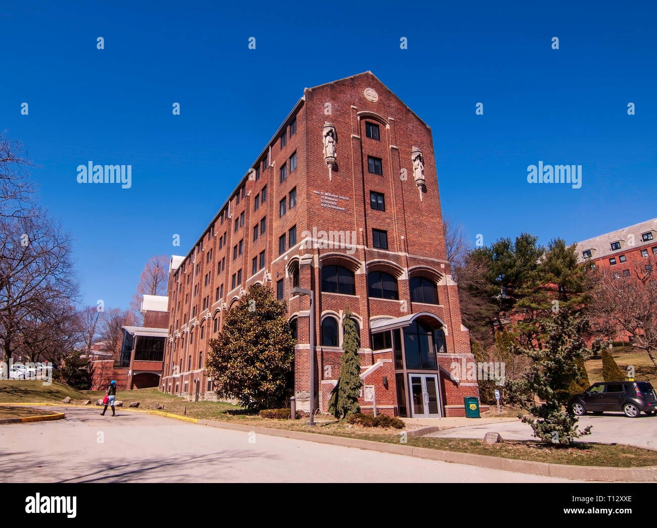 Aurelius Hall on the campus of St Vincent College on a spring day in ...