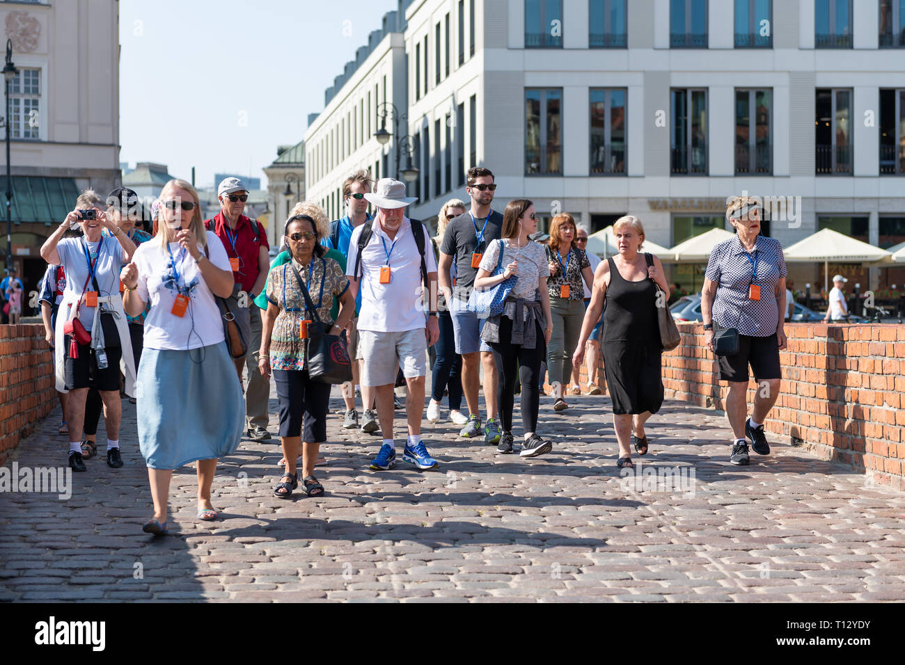 Warsaw, Poland - August 23, 2018: Famous old town historic street in ...