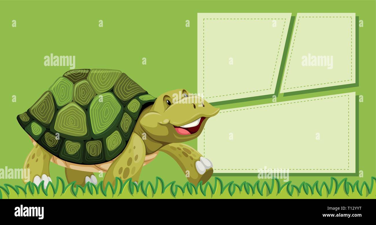 A turtle on blank note illustration Stock Vector Image & Art - Alamy