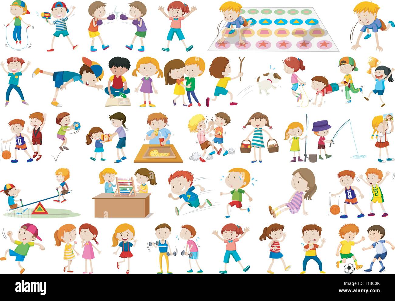 Set of children character illustration Stock Vector Image & Art - Alamy
