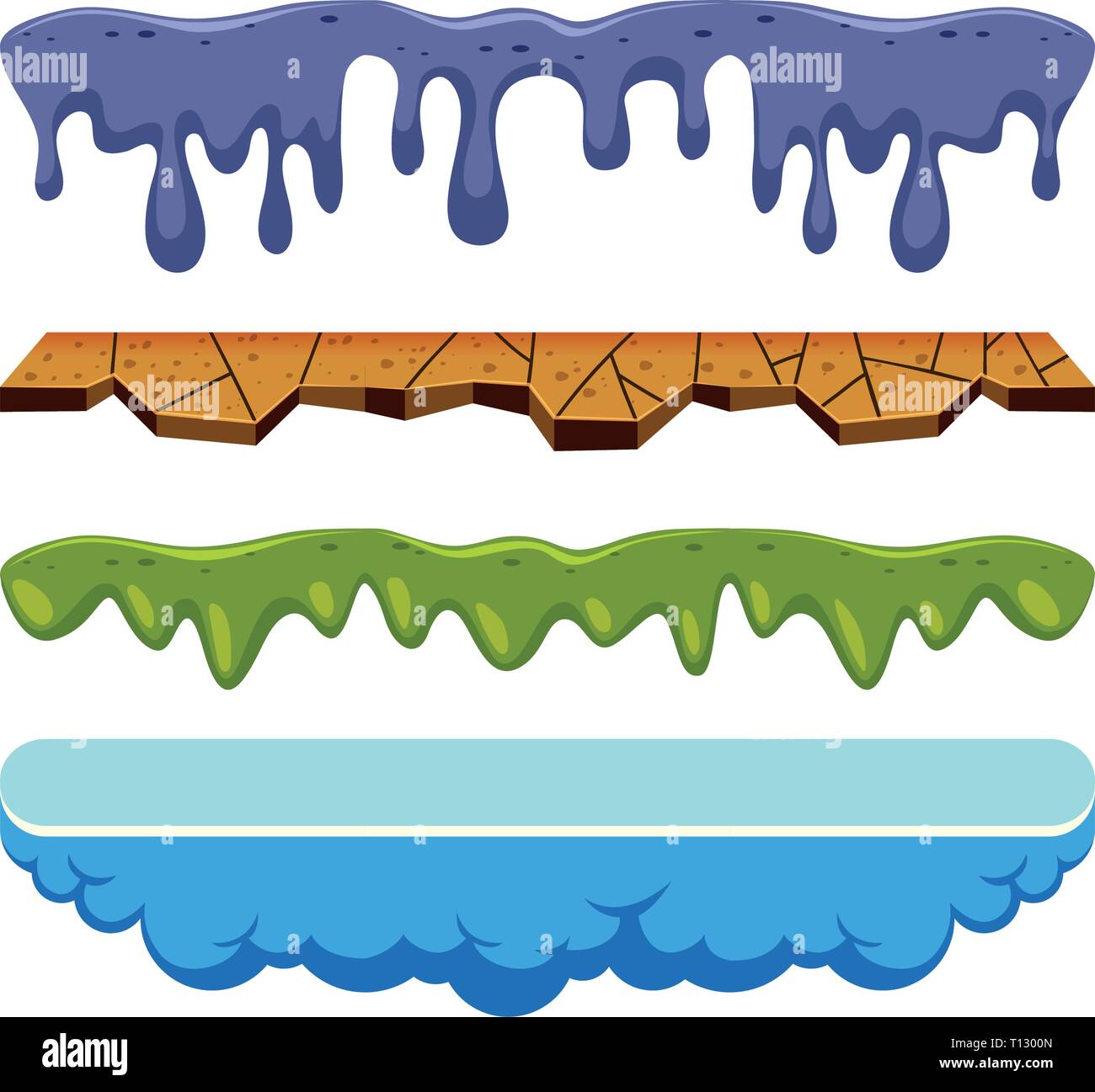 Set of cartoon ground illustration Stock Vector Image & Art - Alamy