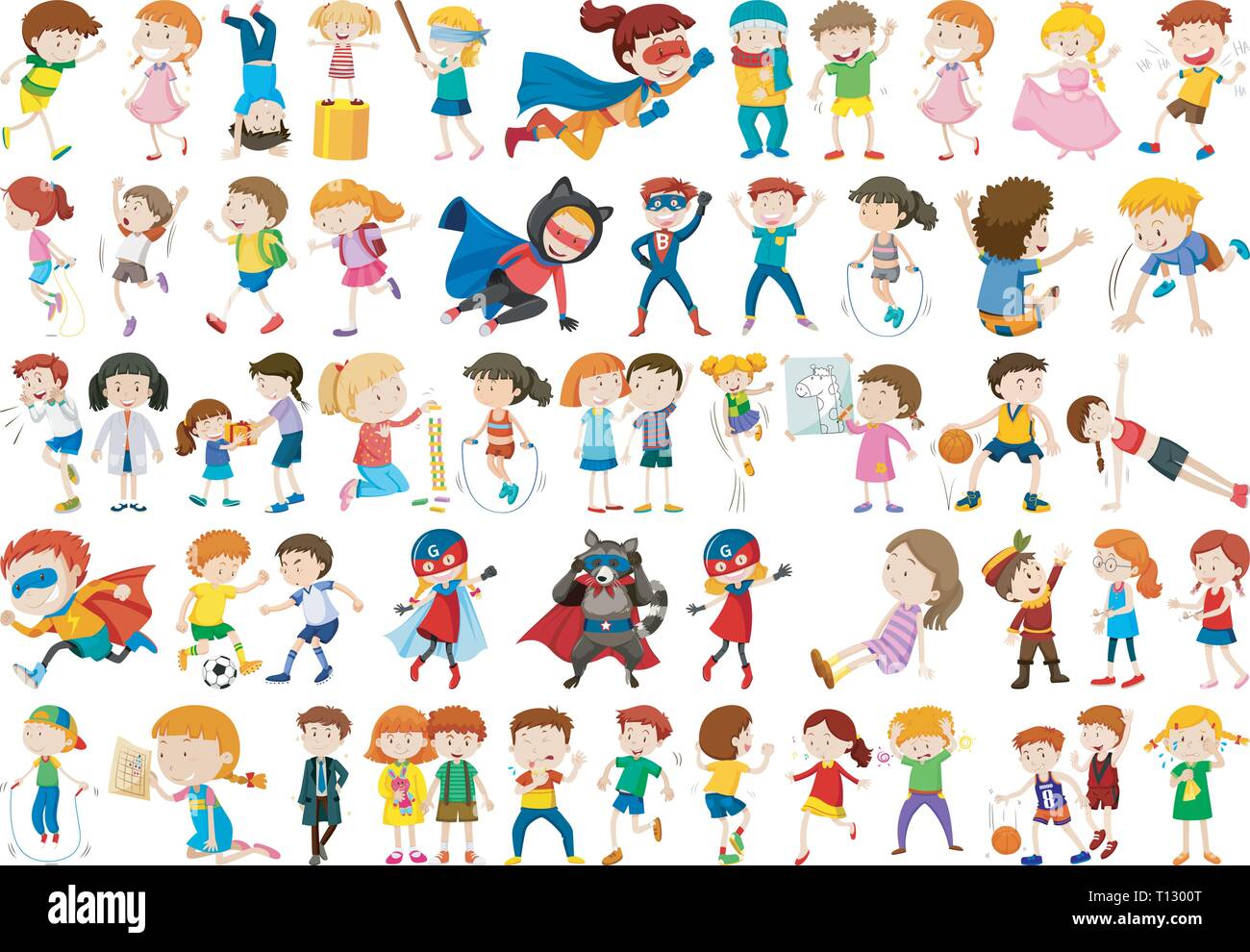 Set of children character illustration Stock Vector Image & Art - Alamy