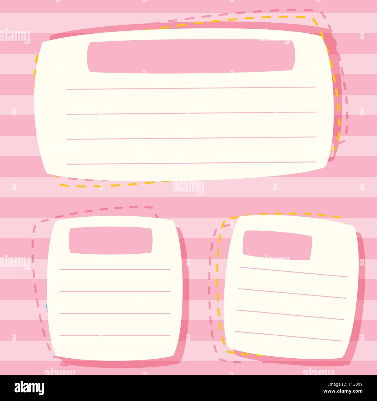 A pink blank note illustration Stock Vector Image & Art - Alamy