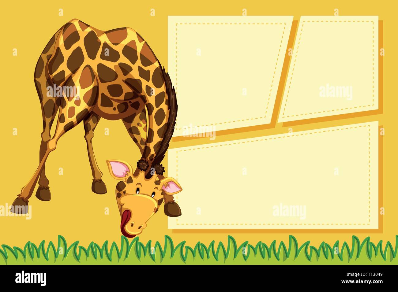 A giraffe on blank note illustration Stock Vector Image & Art - Alamy