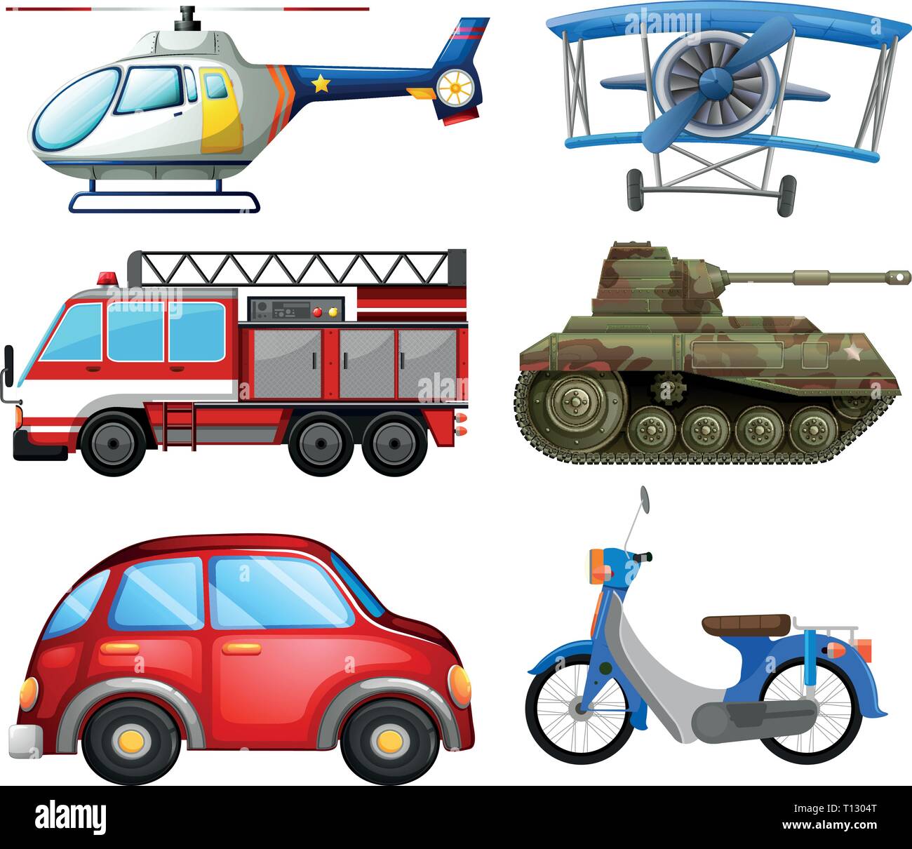 Set of transport objects illustration Stock Vector Image & Art - Alamy