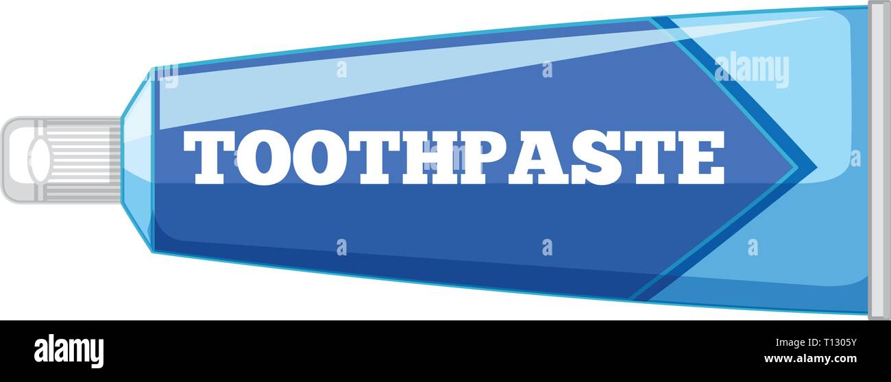 Isolated toothpaste on white background illustration Stock Vector Image ...