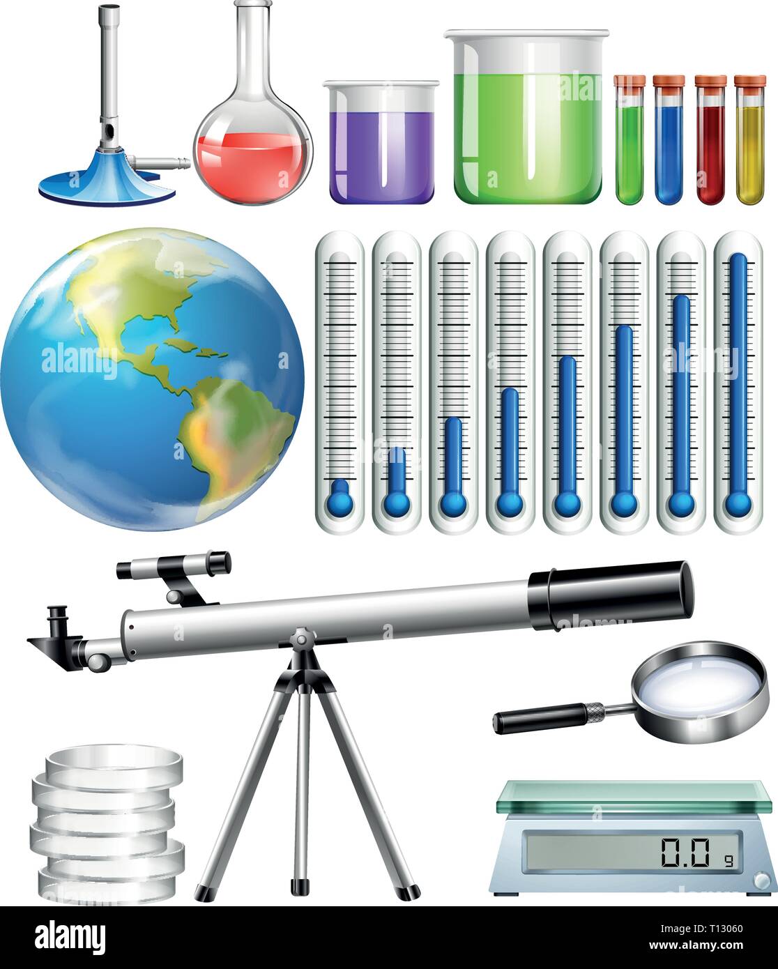 Set of science tool illustration Stock Vector Image & Art - Alamy