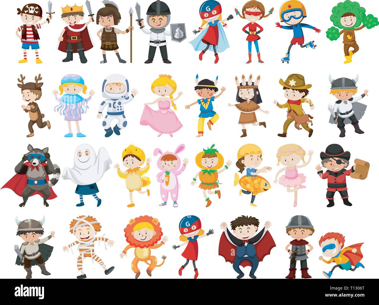 Set of roll play character illustration Stock Vector Image & Art - Alamy