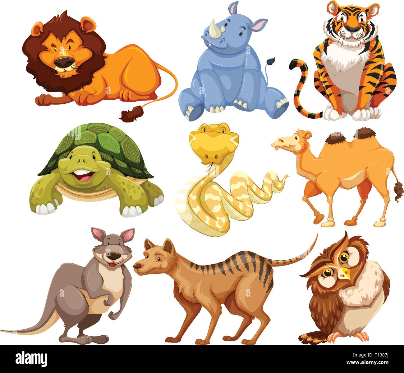 Set of wild animals illustration Stock Vector Image & Art - Alamy