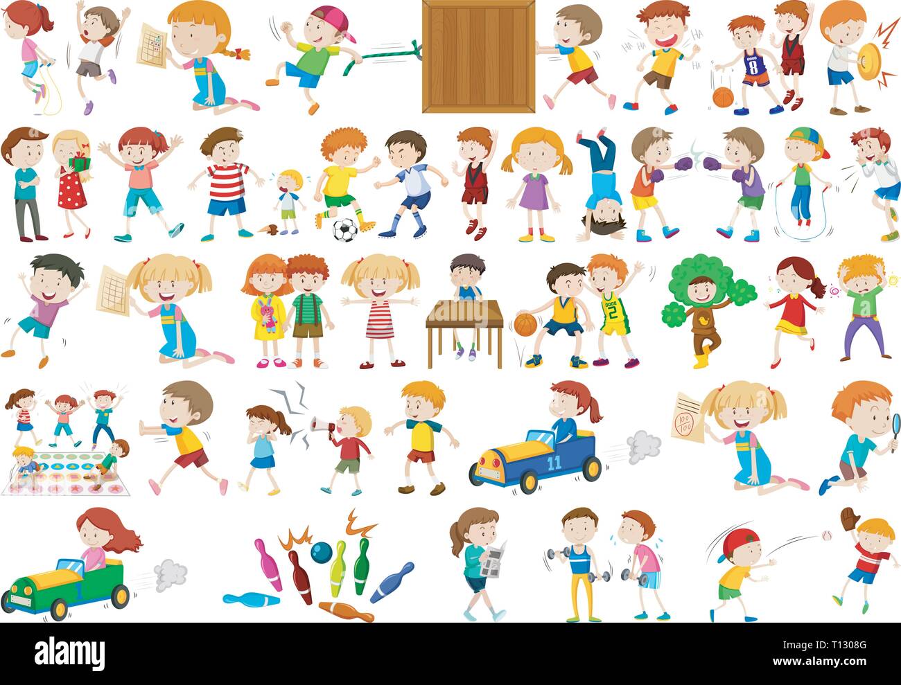 Set of many character illustration Stock Vector Image & Art - Alamy