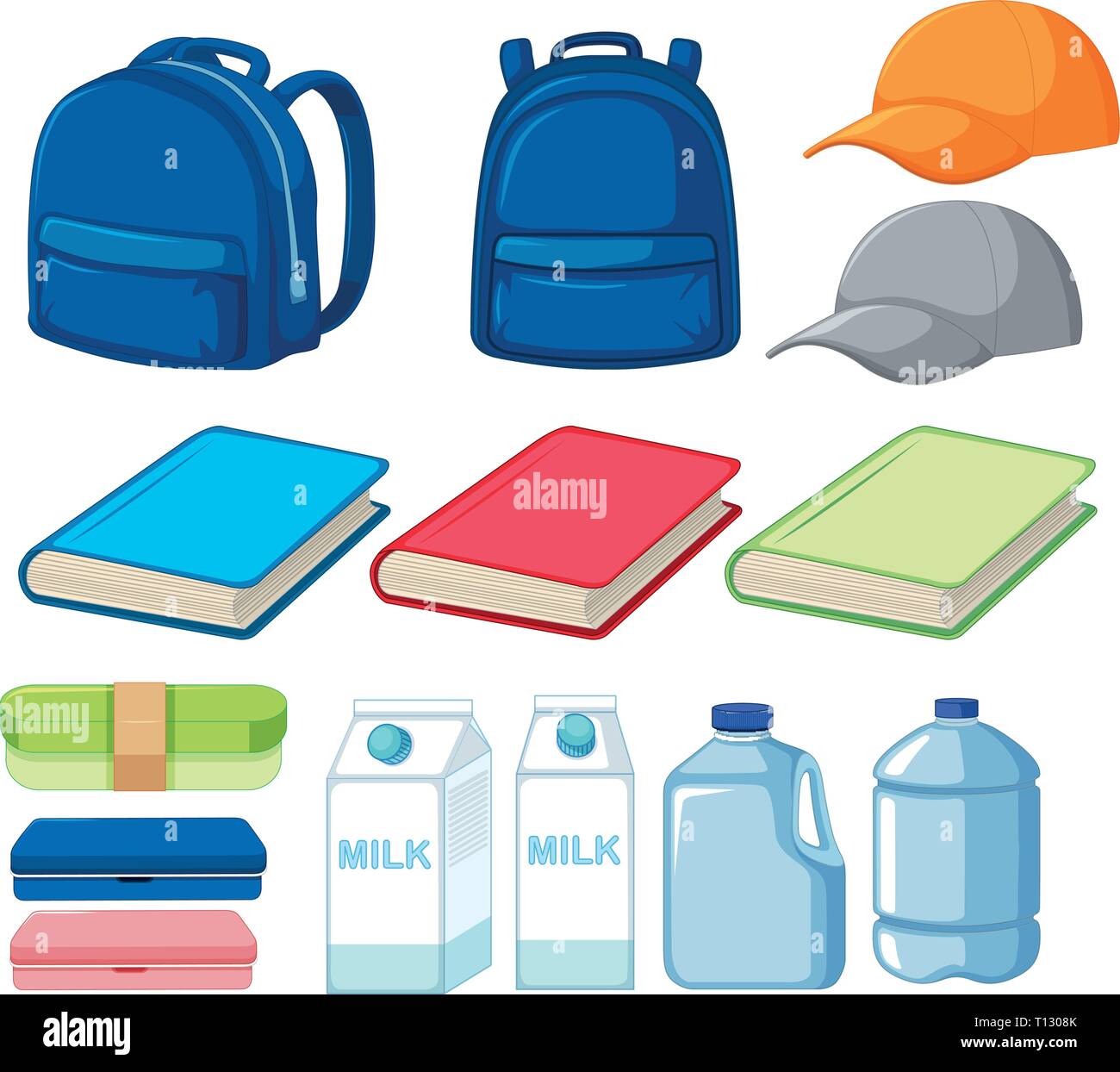 Set of many objects illustration Stock Vector Image & Art - Alamy