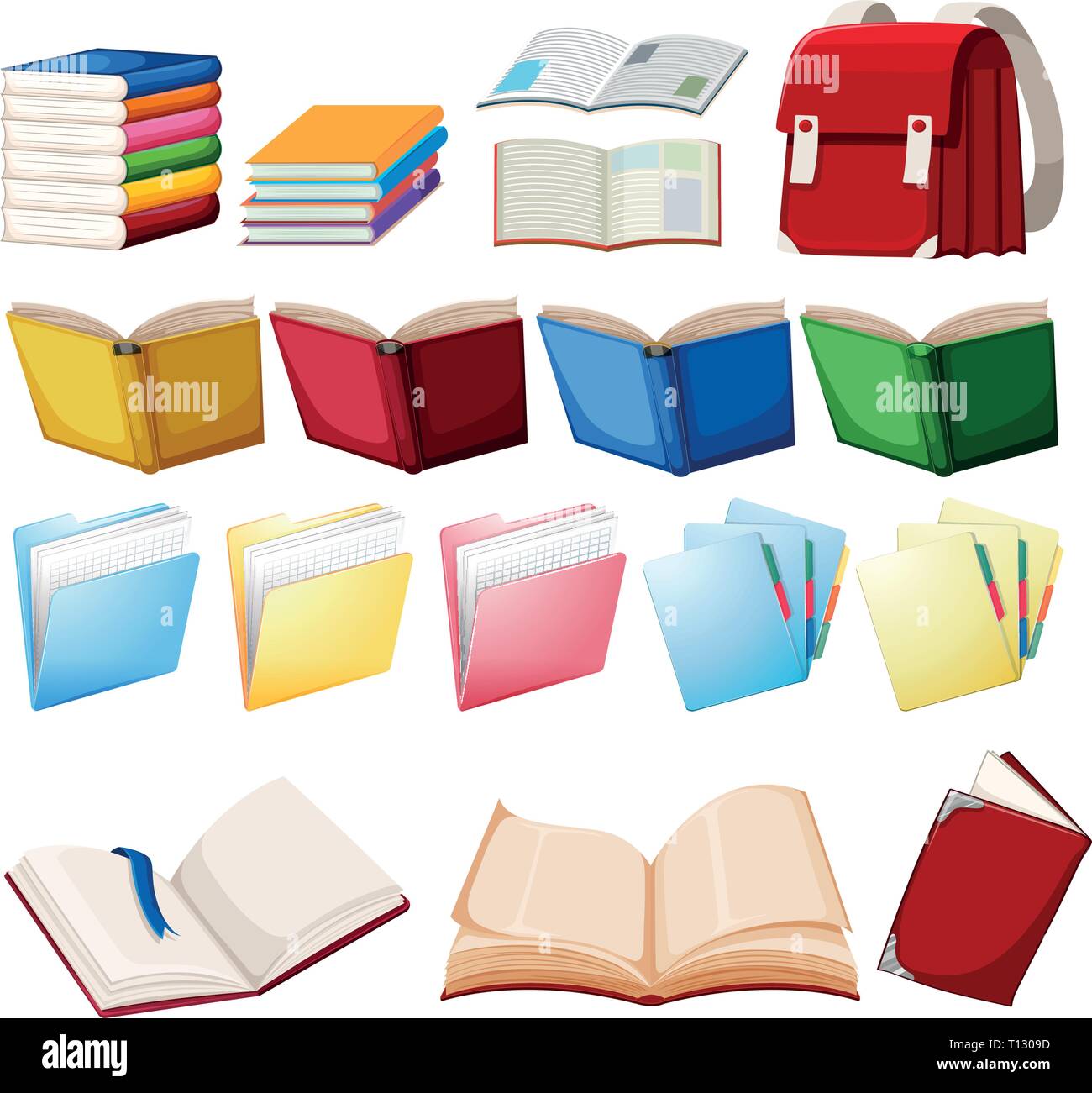 Set of book object illustration Stock Vector Image & Art - Alamy