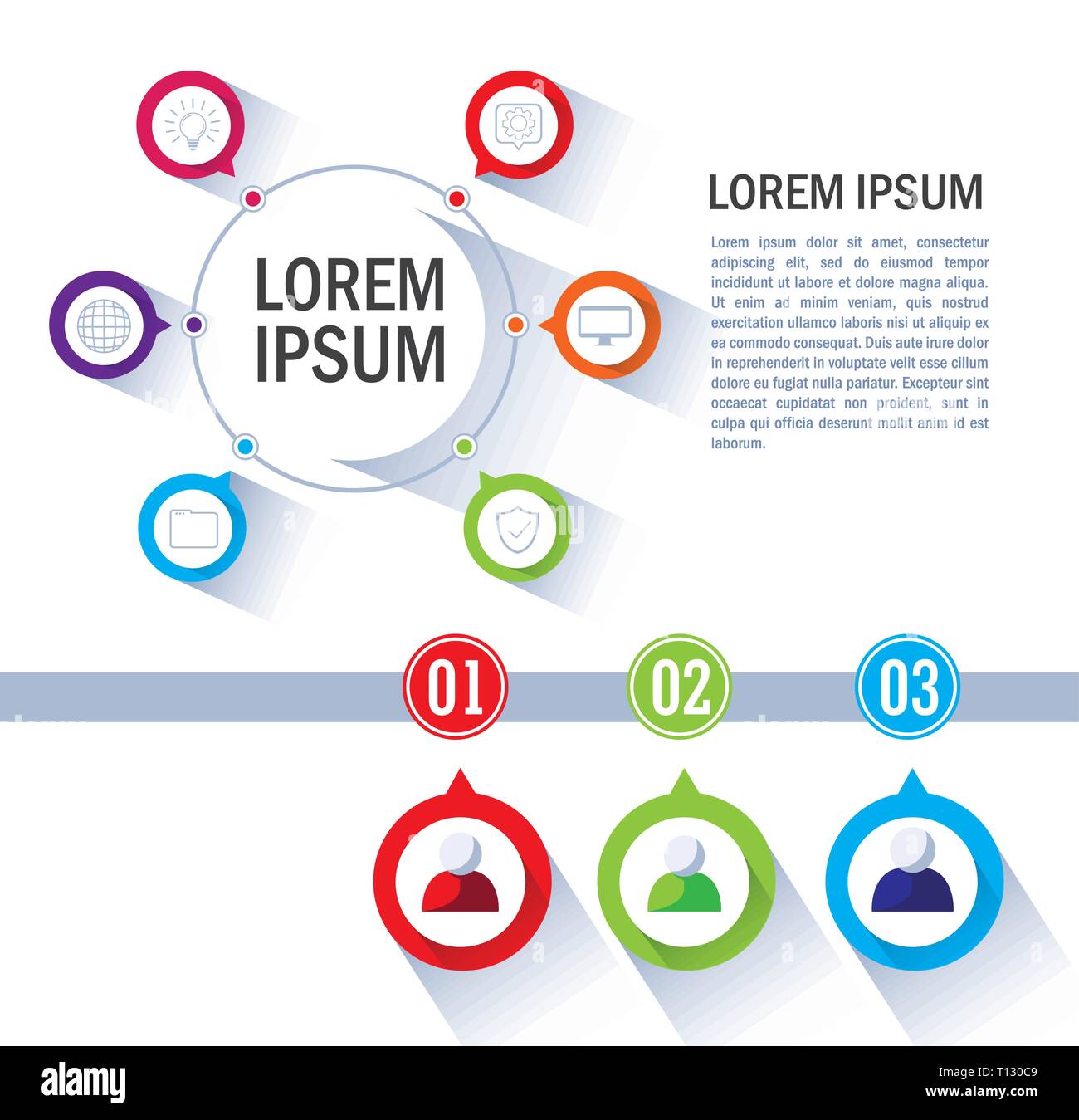 infographic with numbers and business icons vector illustration design ...