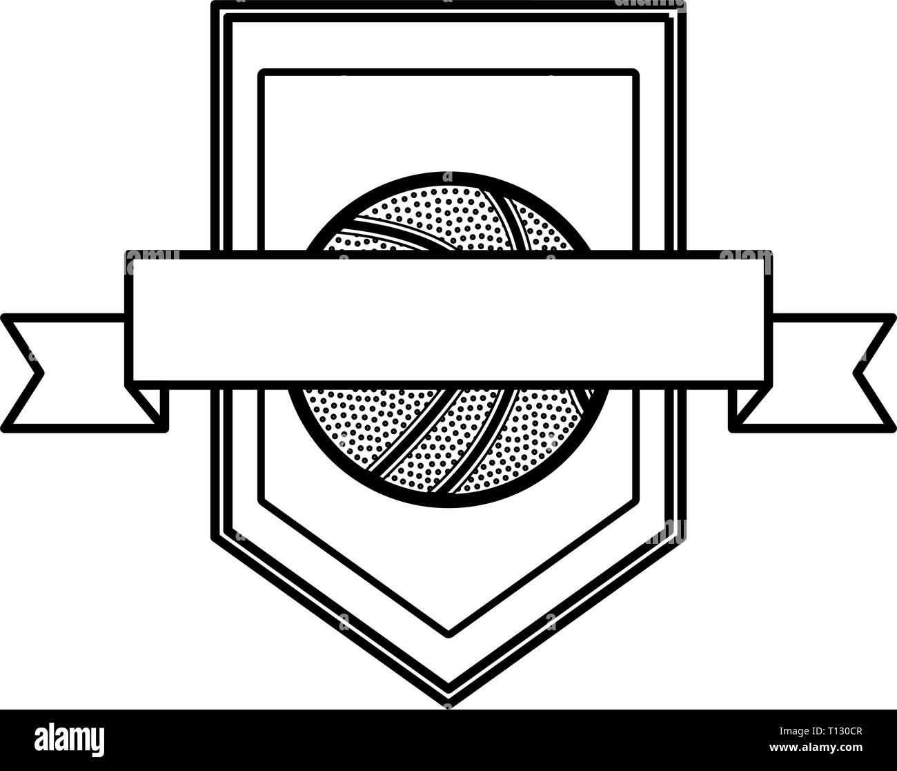 flying basketball ball sport stamp vector illustration Stock Vector ...
