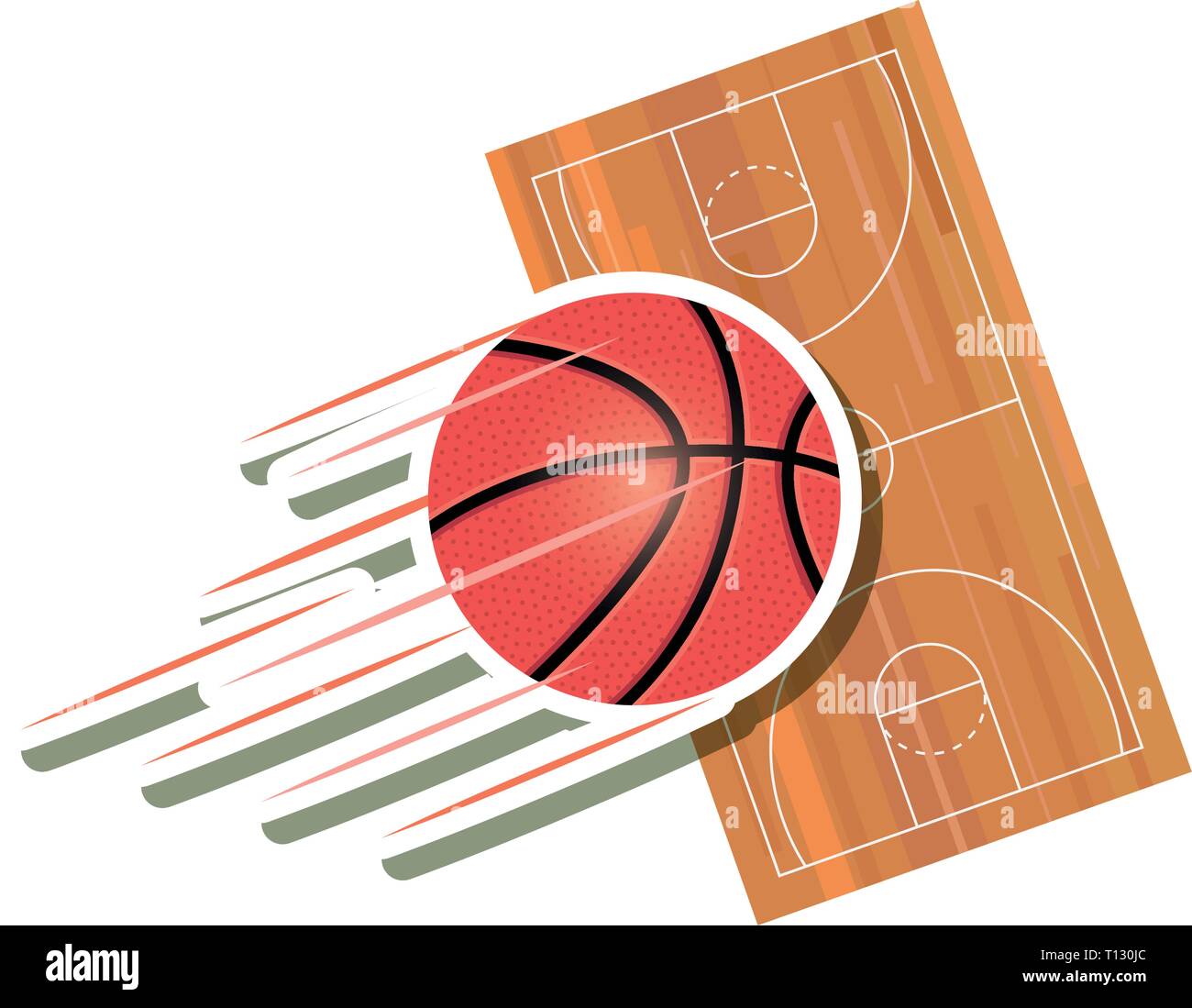 basketball sport ball court floor vector illustration Stock Vector ...