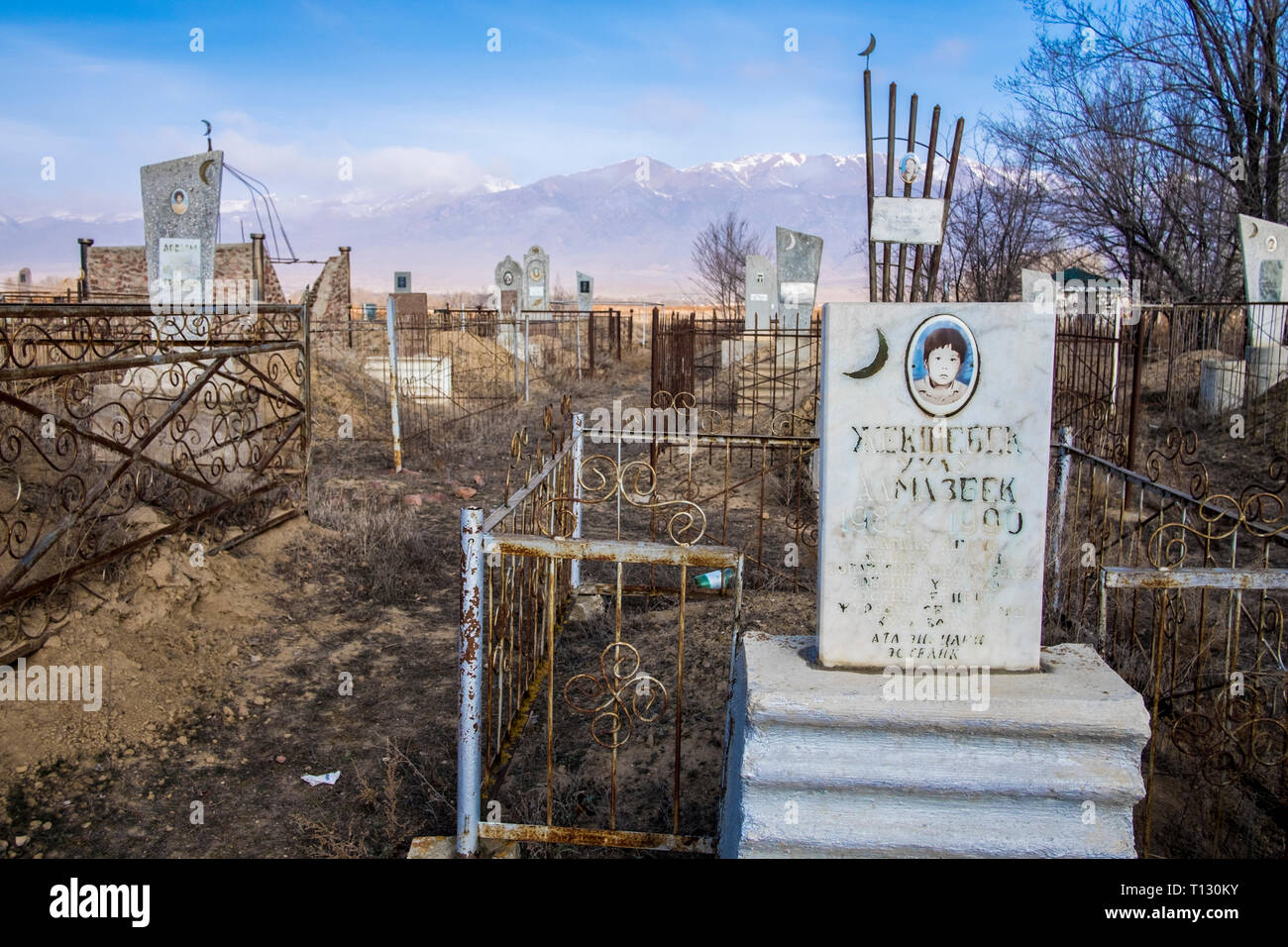 Muslim, Islamic cemetery filled with a wide variety of grave designs at ...