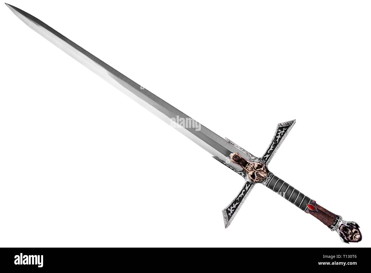 Sword disposed by diagonal, isolated on white background Stock Photo ...