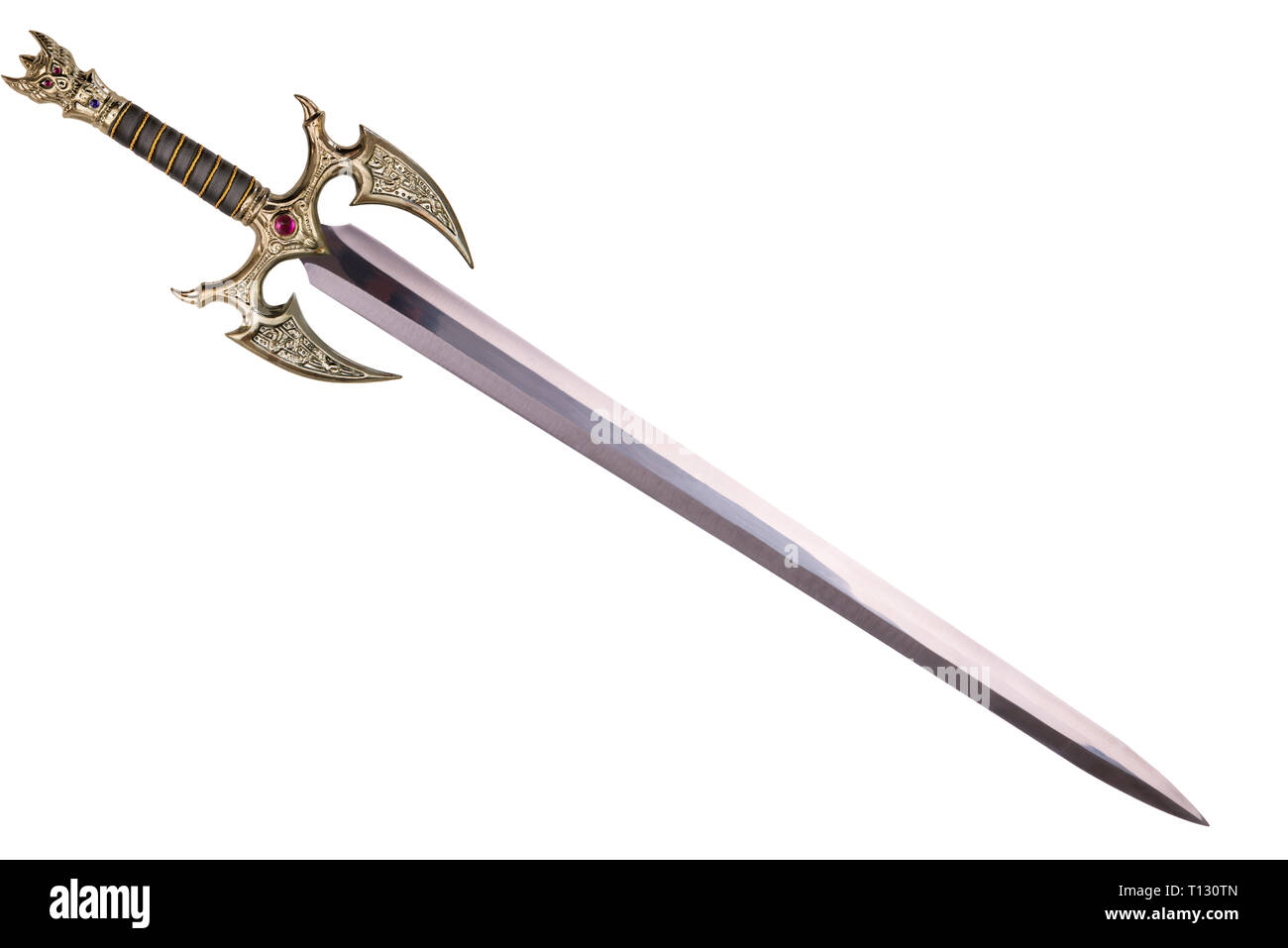 Sword disposed by diagonal, isolated on white background Stock Photo ...