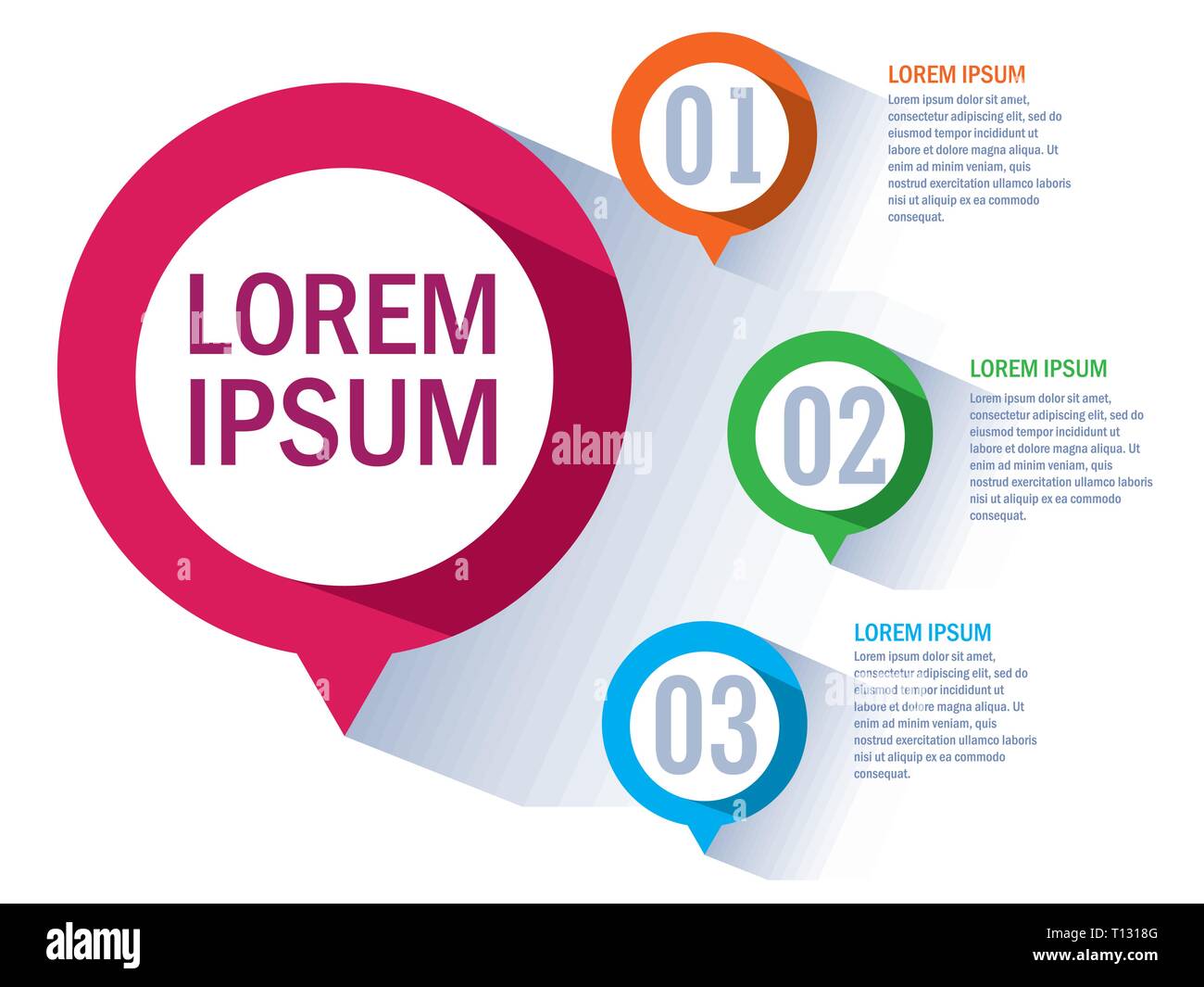 infographic with numbers and icons vector illustration design Stock ...