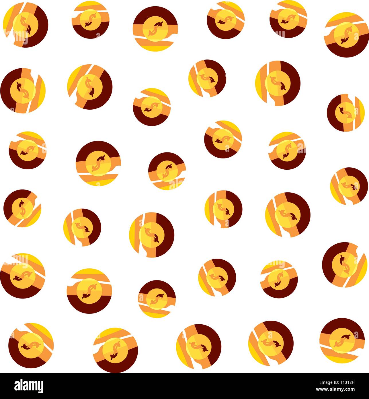 gold coin dollar money fortune background vector illustration Stock ...