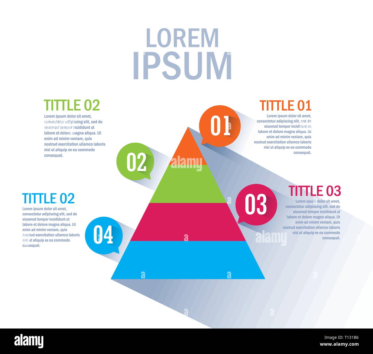 pyramid with infographic and numbers vector illustration design Stock ...