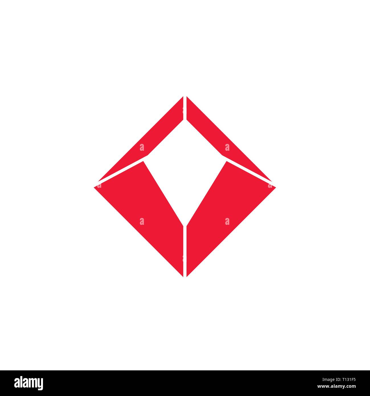 simple 3d geometric diamond logo vector Stock Vector Image & Art - Alamy