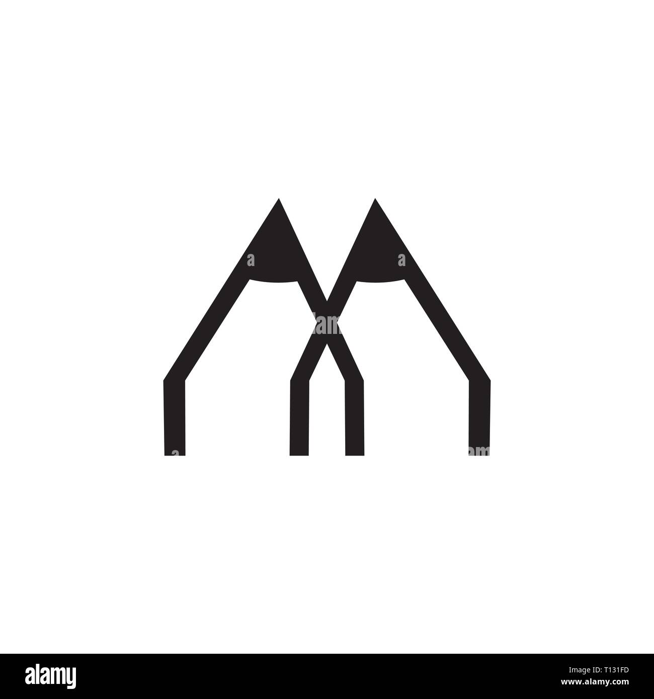 letter m pencil shape education simple logo Stock Vector Image & Art ...