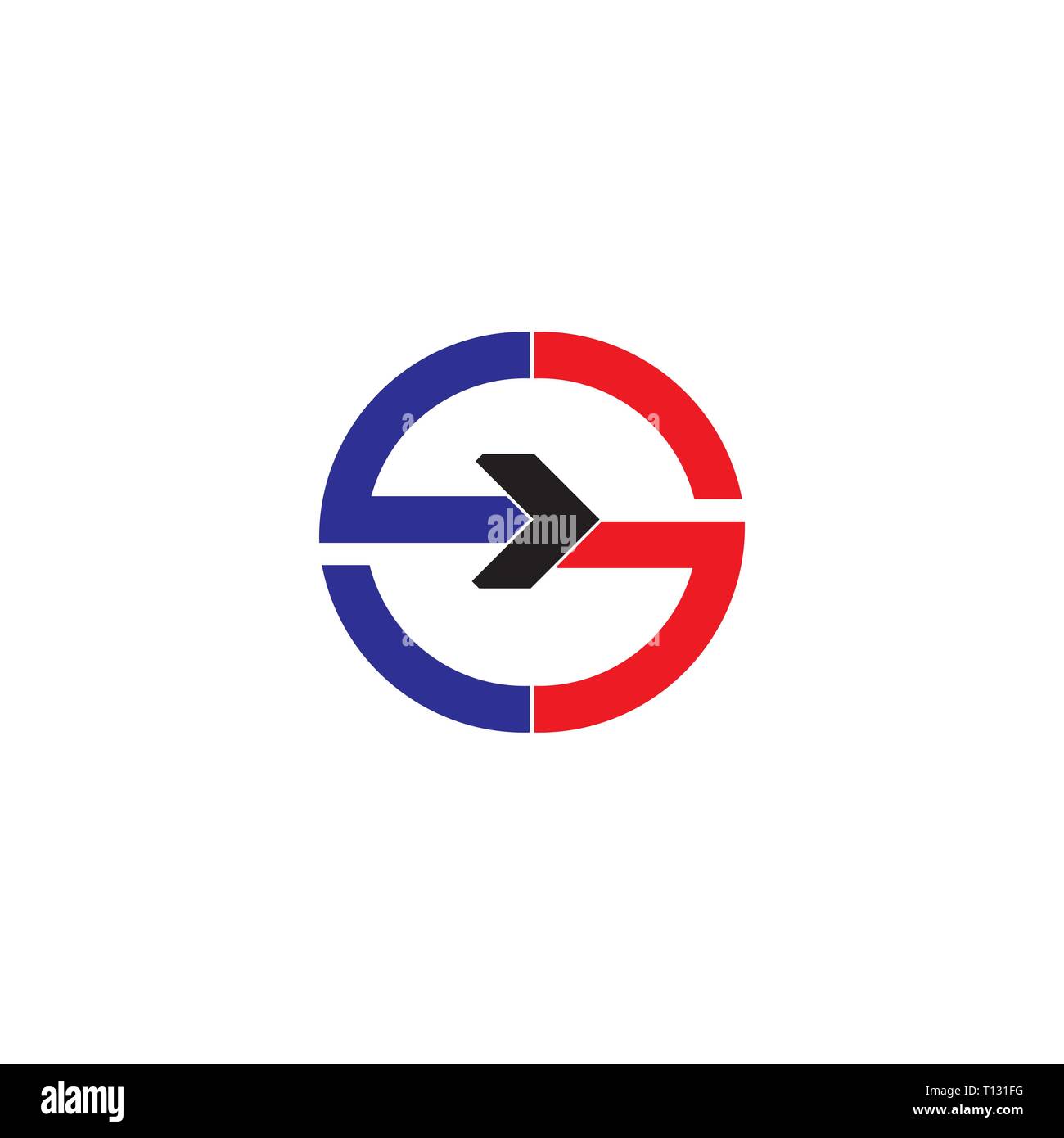 abstract letters sg line arrows geometric logo Stock Vector Image & Art ...