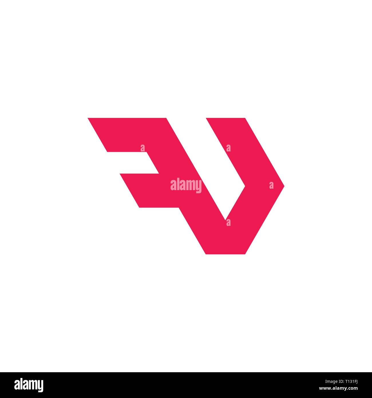 letter v motion geometric line logo vector Stock Vector Image & Art - Alamy