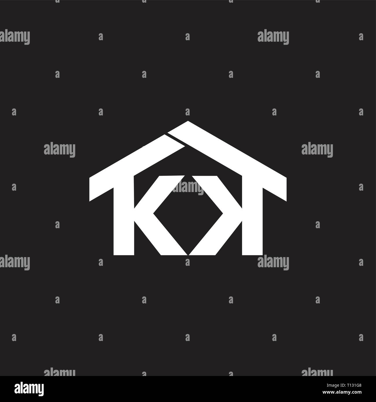 letters kk simple house design logo vector Stock Vector Image & Art - Alamy