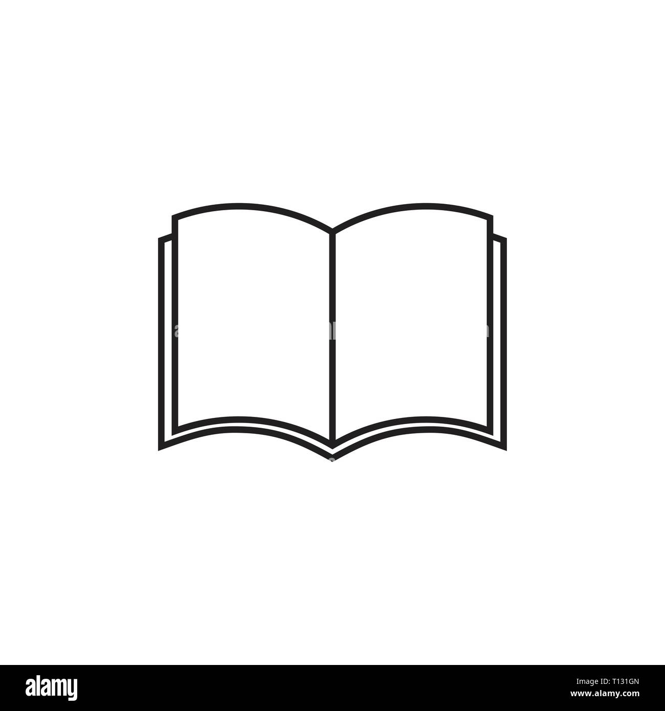 simple book thin line symbol vector Stock Vector Image & Art - Alamy